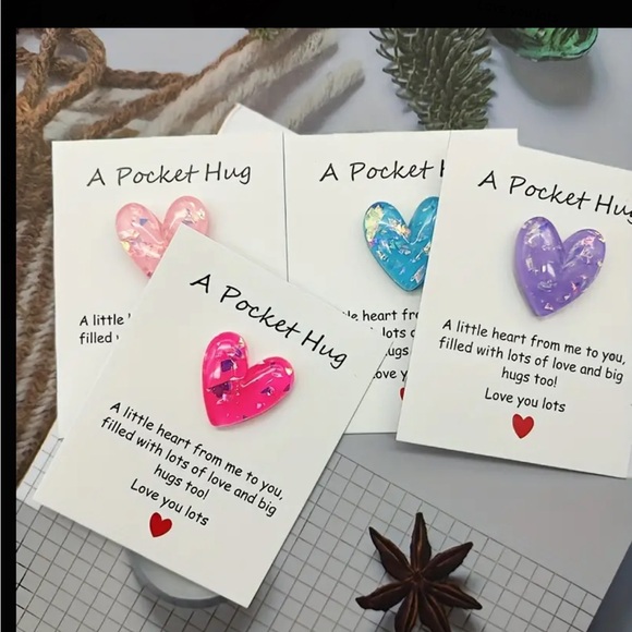 Office | 3 Pcs A Tiny Little Pocket Hug Poem Card Isolation Gift Hug ...
